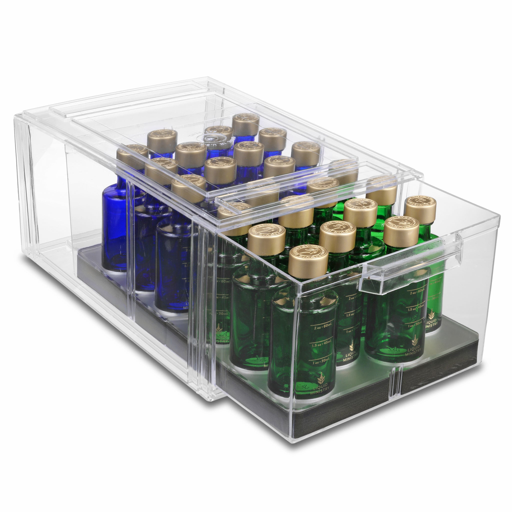 Clear Stacking Storage Drawer (For 2.4 oz bottles) – Liquid Ministry