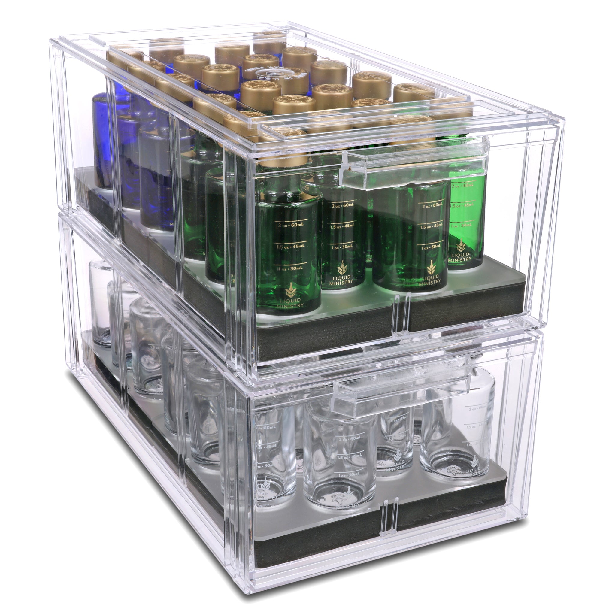 Clear Stacking Storage Drawer (For 2 oz Bottles) – Liquid Ministry