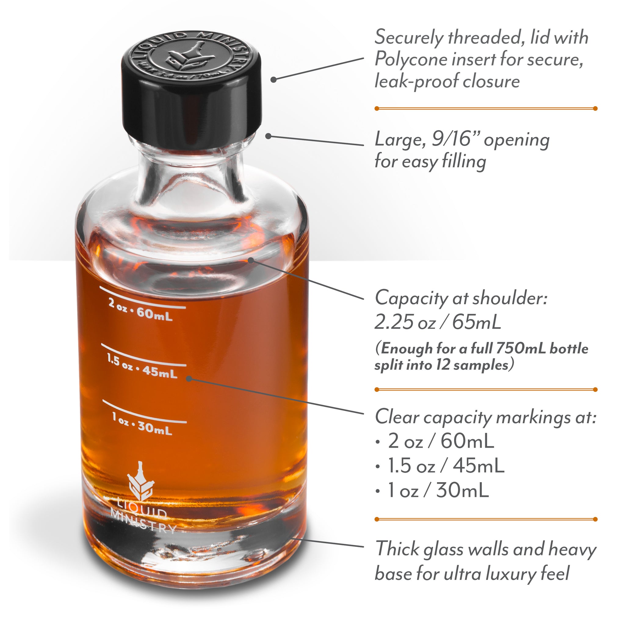 The Original Liquid Ministry Sample Bottles - 2.4oz / 70mL